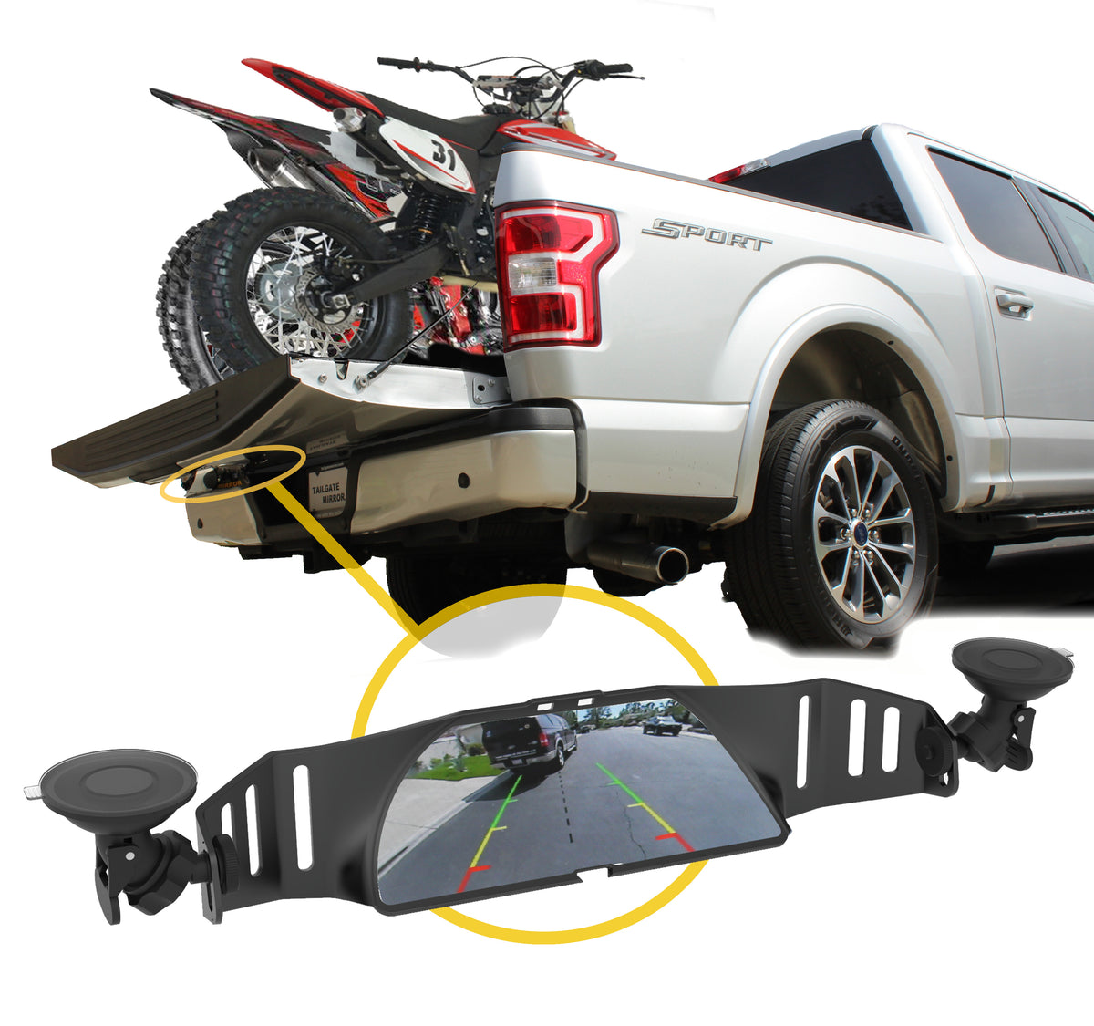 TAILGATE MIRROR TGM500 Suction cups – Tailgate Mirror